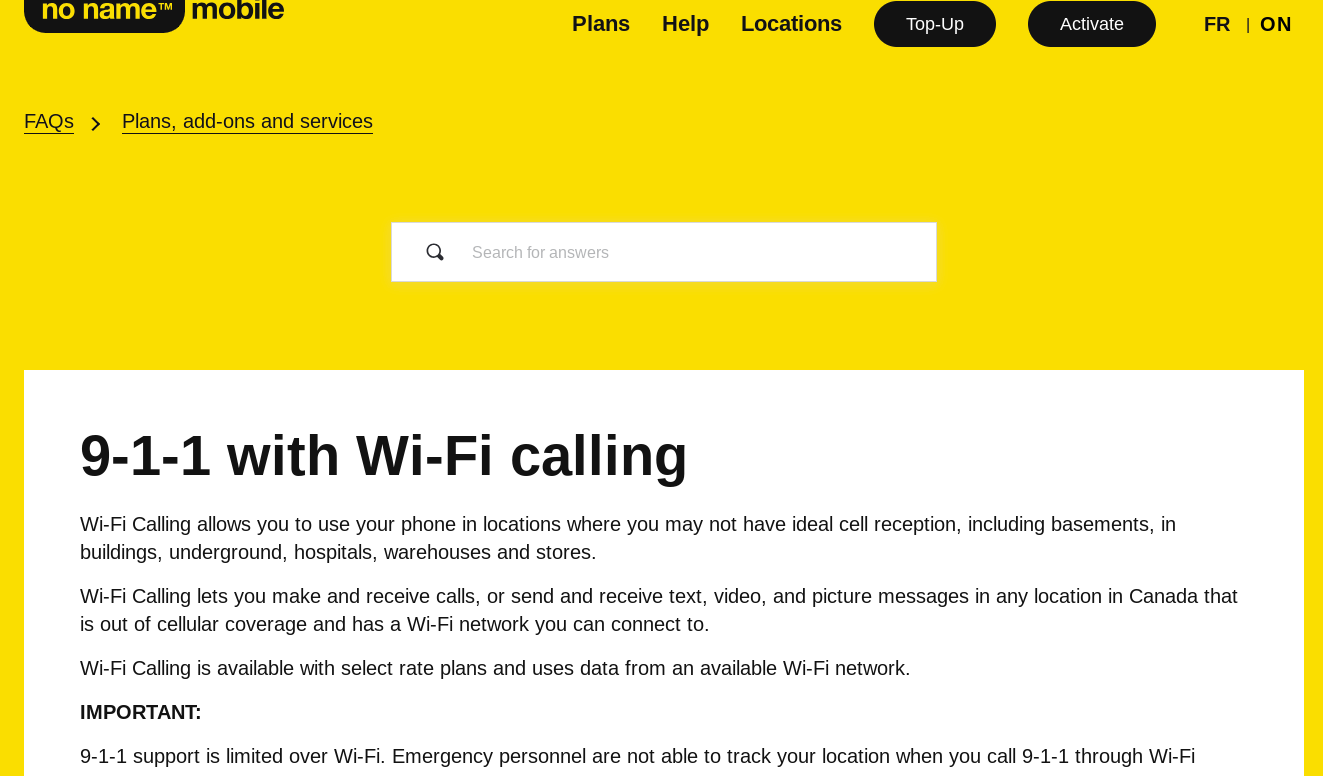 WiFi calling - Community