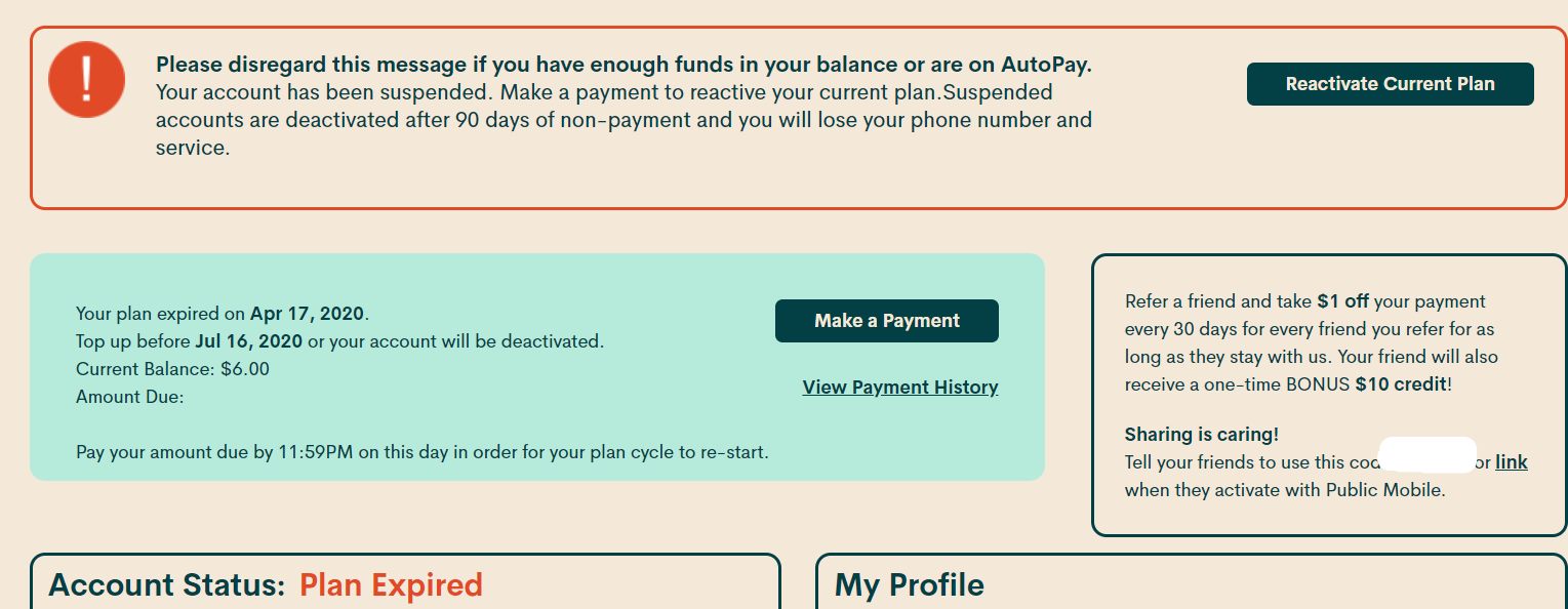 Solved: Account Status: Plan Expired - Community