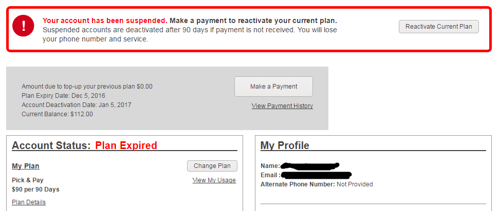Account Status: Plan Expired - Community