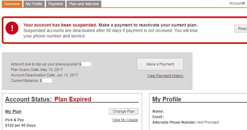 Account status: Plan Expired - Community