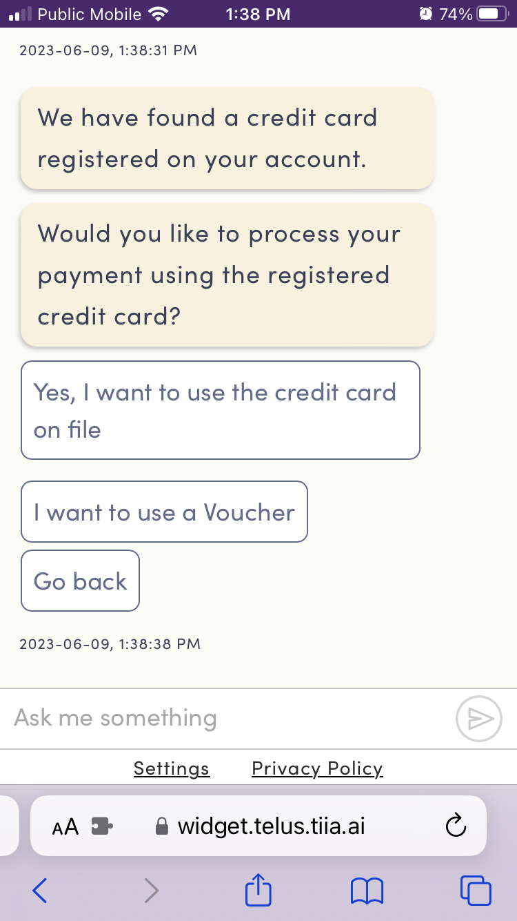 Can’t get to new credit card screen. Virtual Assis... - Community