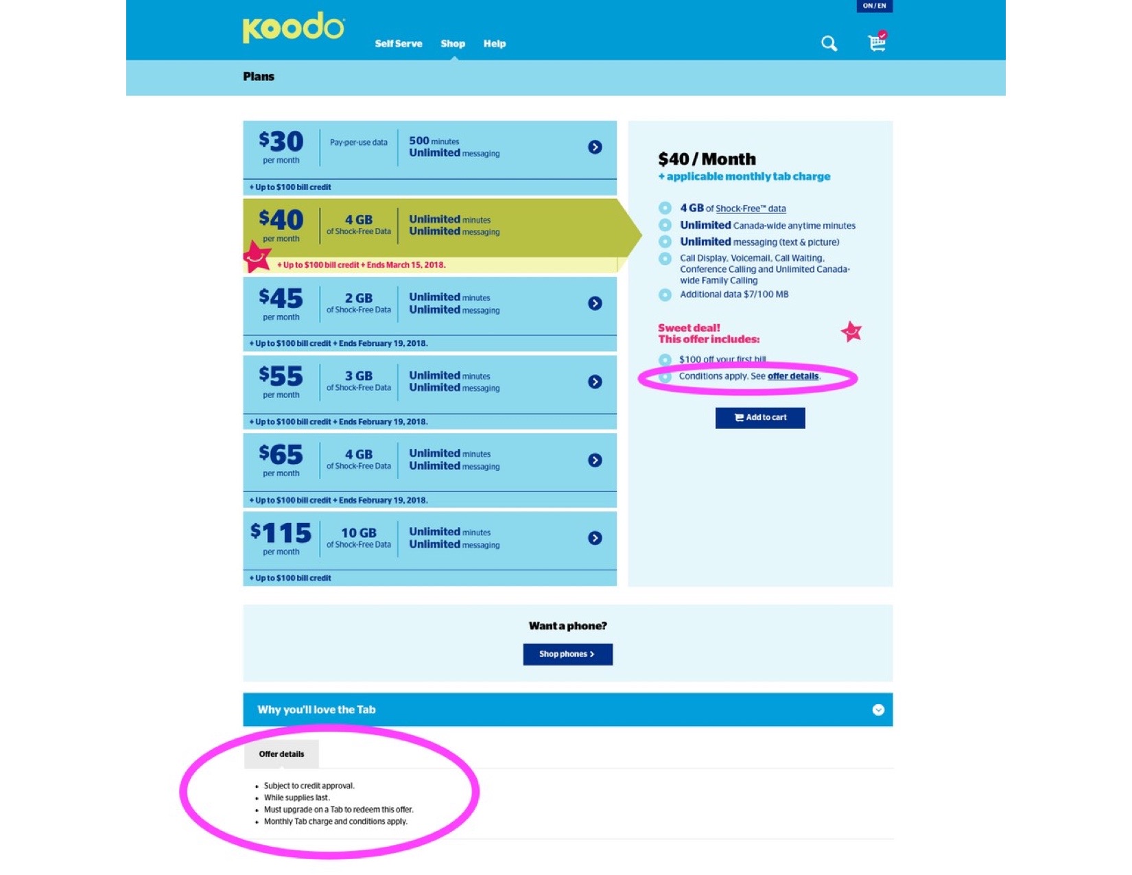 The actual Koodo offer - Community