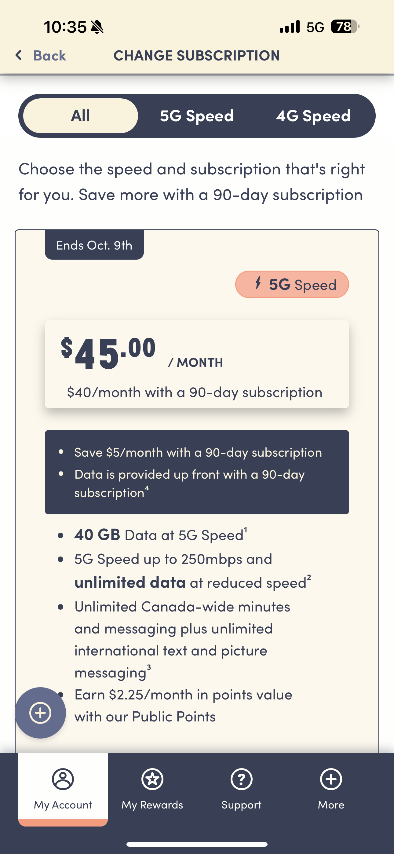 Promotion 5G 60GB CAN-US plan for $50/month on a 9... - Community